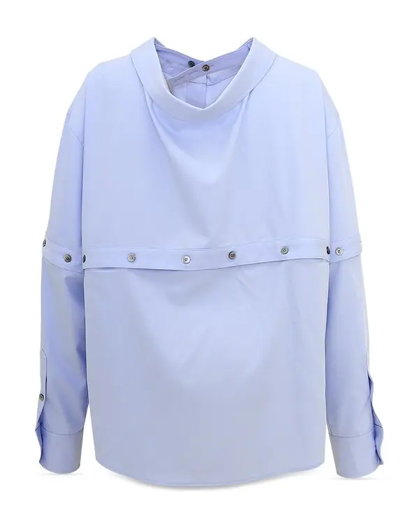 Rokh Multi Button Broken Shirt - Light Blue