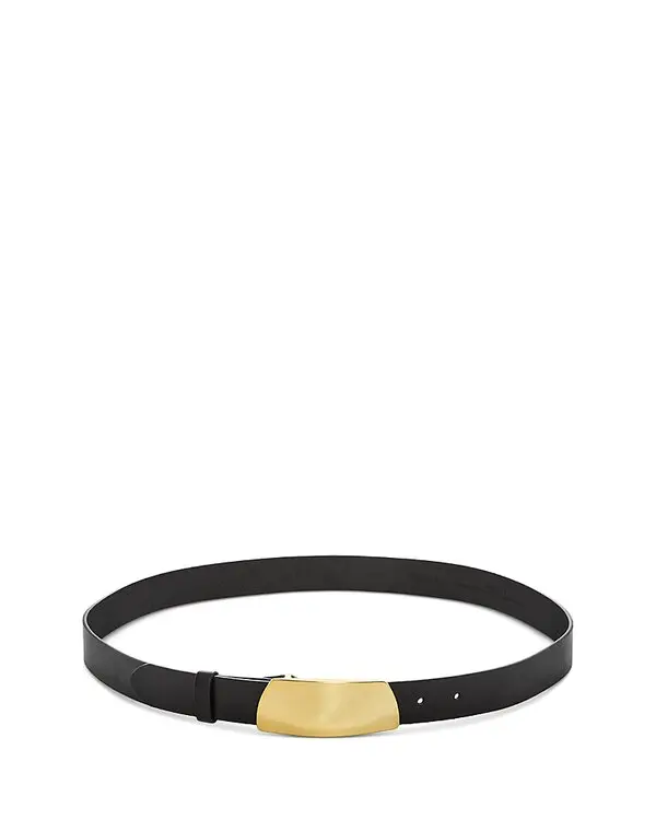 Madewell Sculptural Leather Belt - Black