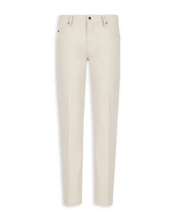 Emporio Armani Regular Fit Stretch Cannette Trousers - Beige