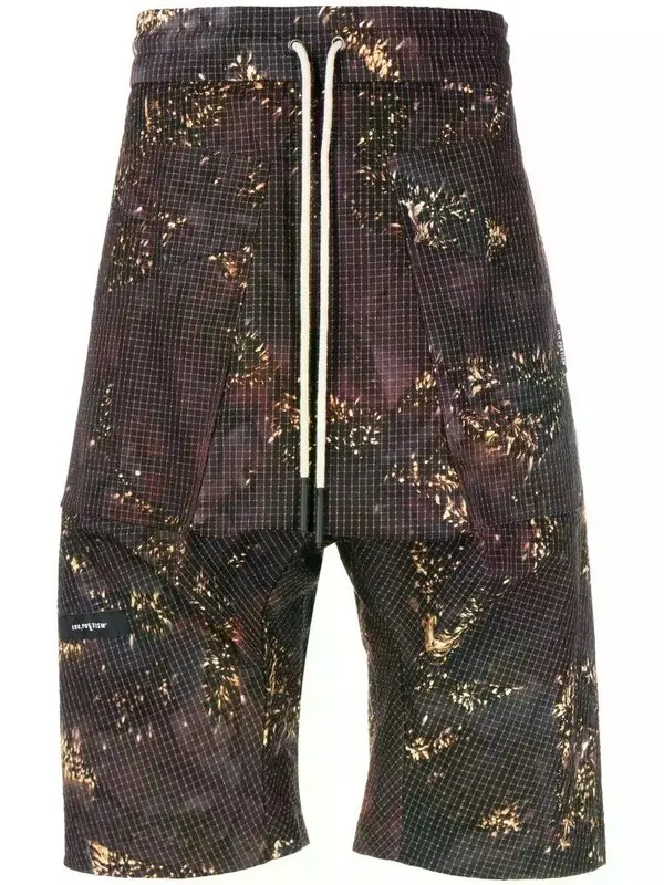 ISO.POETISM Abstract-print Knee-length Shorts