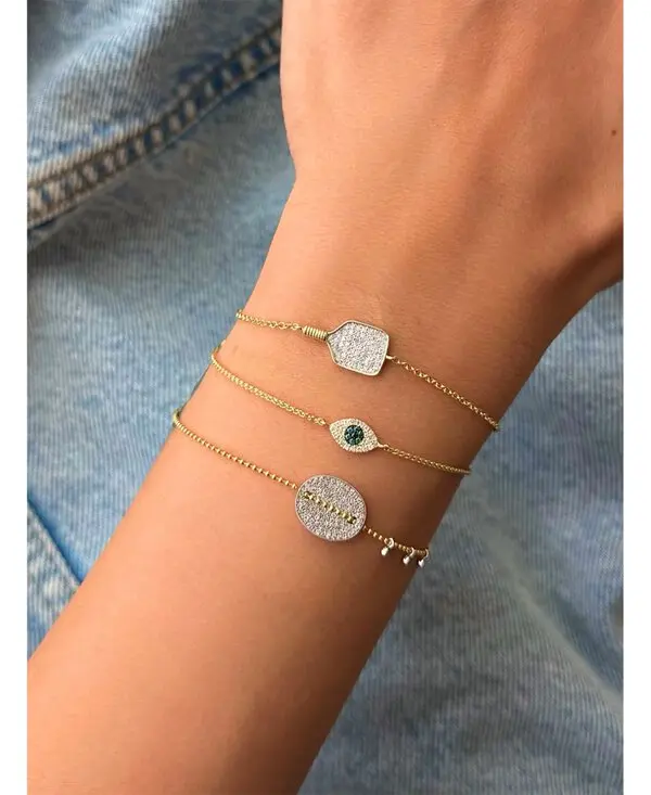 Meira T 14k Diamond Oval Bead Chain Bracelet