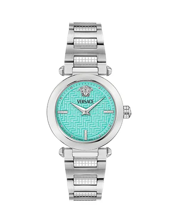 Versace Greek Watch, 35mm - Blue/silver