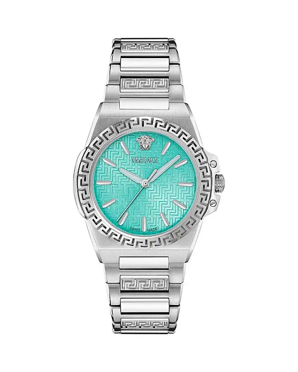 Versace Greca Reaction 38mm Watch - Blue/siver