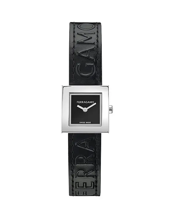 FERRAGAMO Portrait Watch, 20mm - Black/black