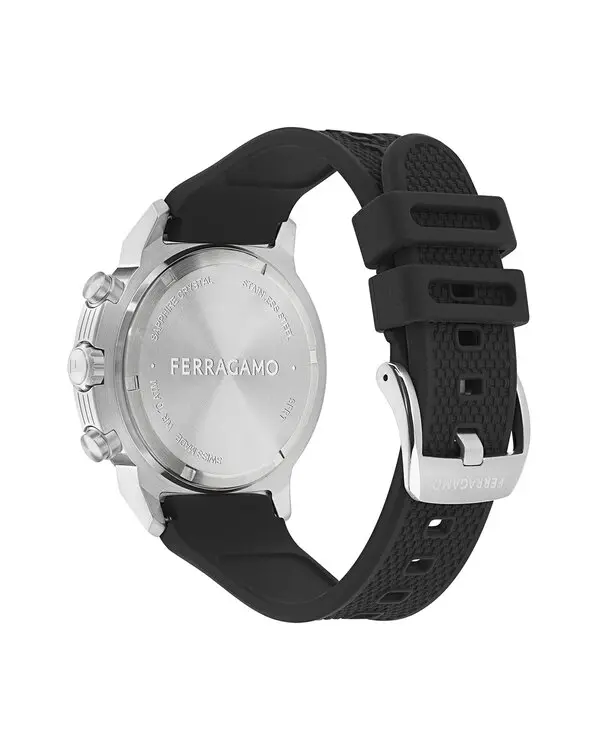 FERRAGAMO Sport Chronograph, 44mm - Silver/black