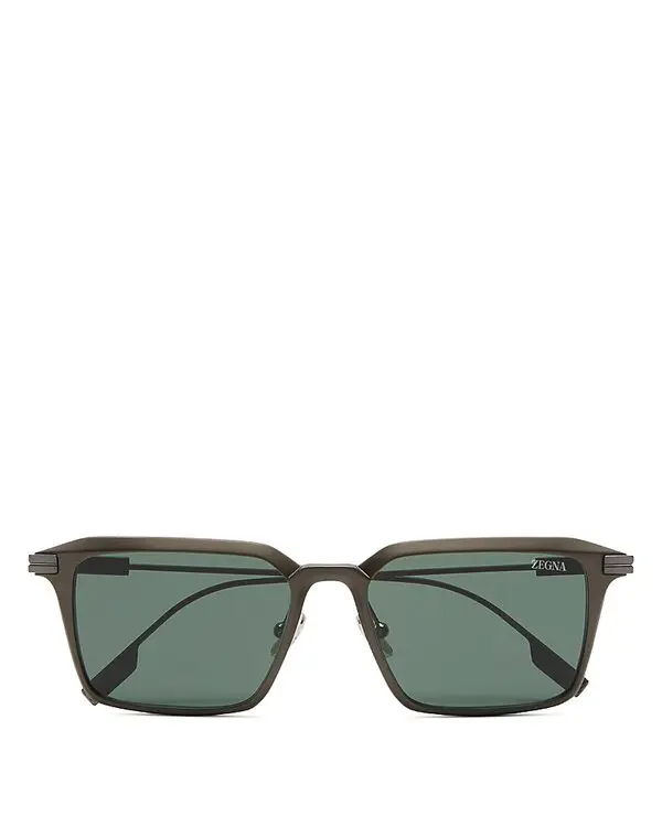 Zegna 55mm Aluminum Sunglasses - Light Grey