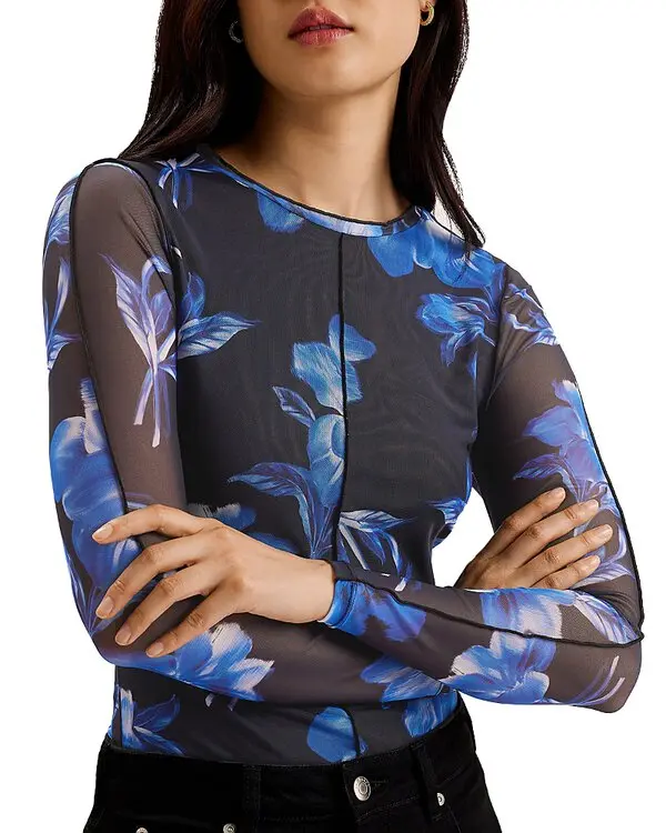 Ted Baker London Dekotha Mesh Top - Blue