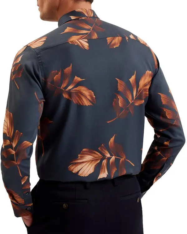 Ted Baker London Coltons Leaf Print Long Sleeve Shirt