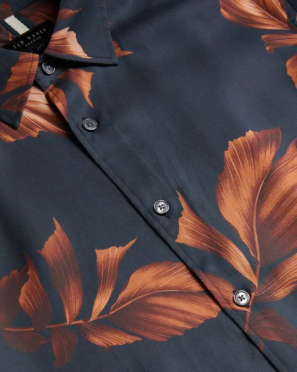 Ted Baker London Coltons Leaf Print Long Sleeve Shirt