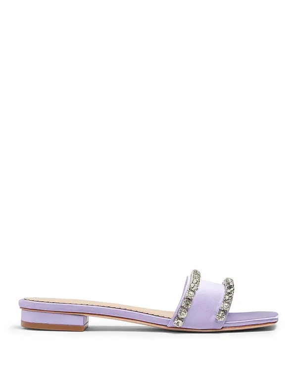 Cinq À Sept Catherine Slide Sandals - Lavender/clear