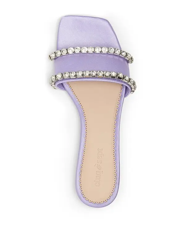 Cinq À Sept Catherine Slide Sandals - Lavender/clear
