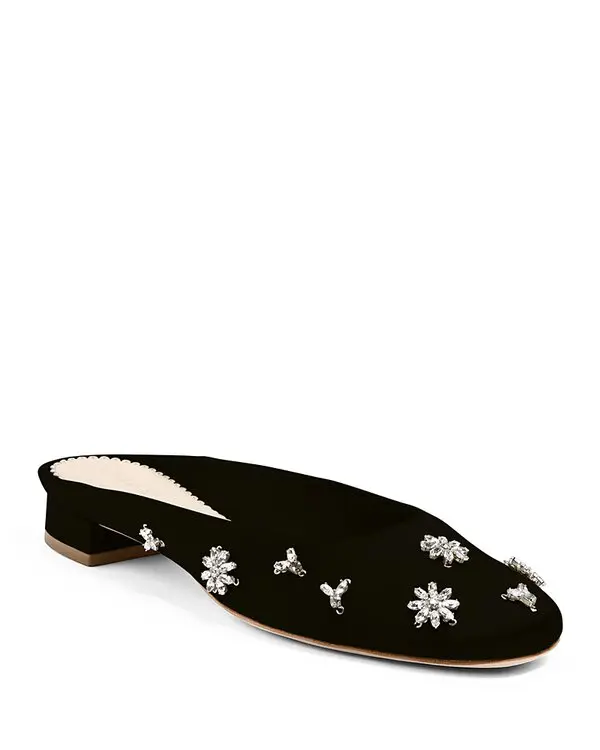 Cinq À Sept Callie Embellished Mules - Black/clear
