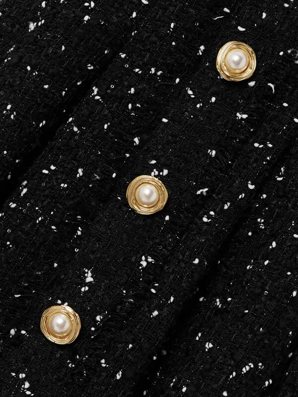 Balmain Embellished Tweed Mini Dress