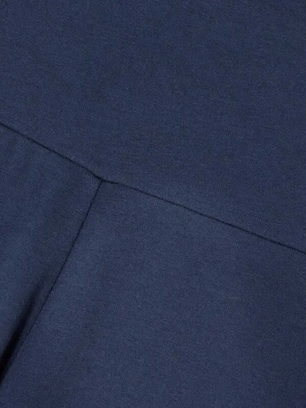 SKIMS Stretch-cotton Jersey Foldover Pants - Blue