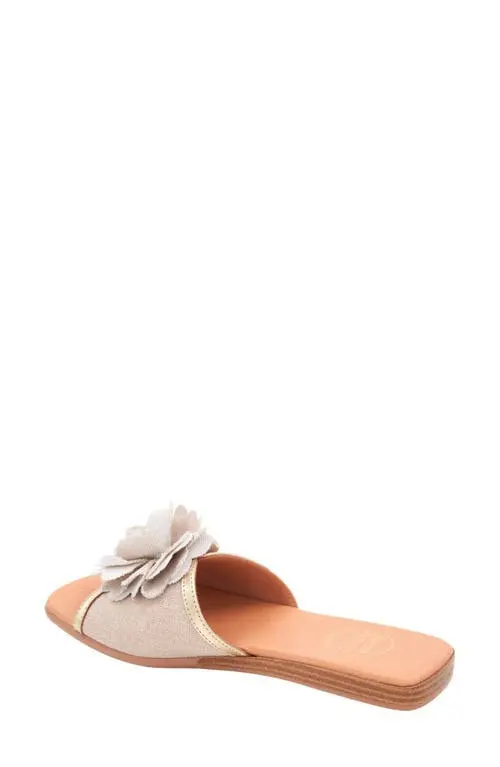 Andre Assous Kiky Slide Sandal - Natural/ Platino