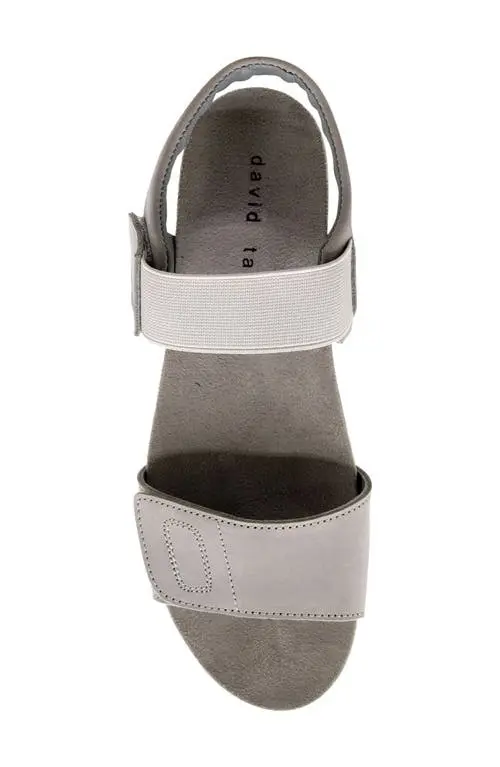 DAVID TATE Papaya Leather Slingback Sandal - Gray