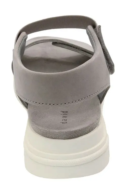 DAVID TATE Papaya Leather Slingback Sandal - Gray