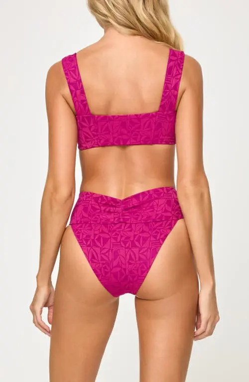 L*Space Marlee Jacquard Bikini Top - Berry