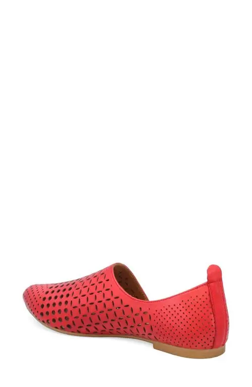 Miz Mooz Gwenna Leather D'orsay Flats - Scarlet