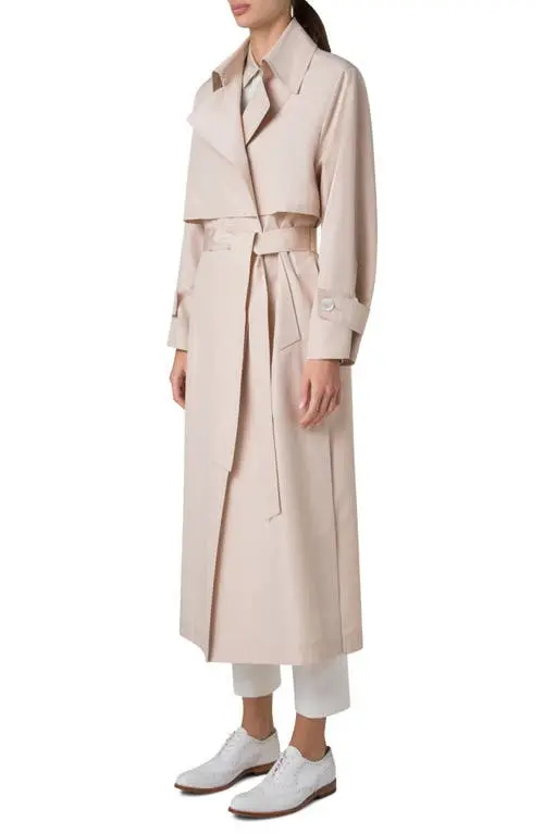 Akris Haider Silk Taffeta Trench Coat