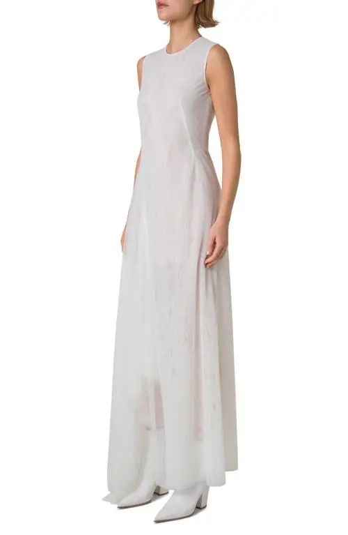 Akris Sleeveless Tulle Gown