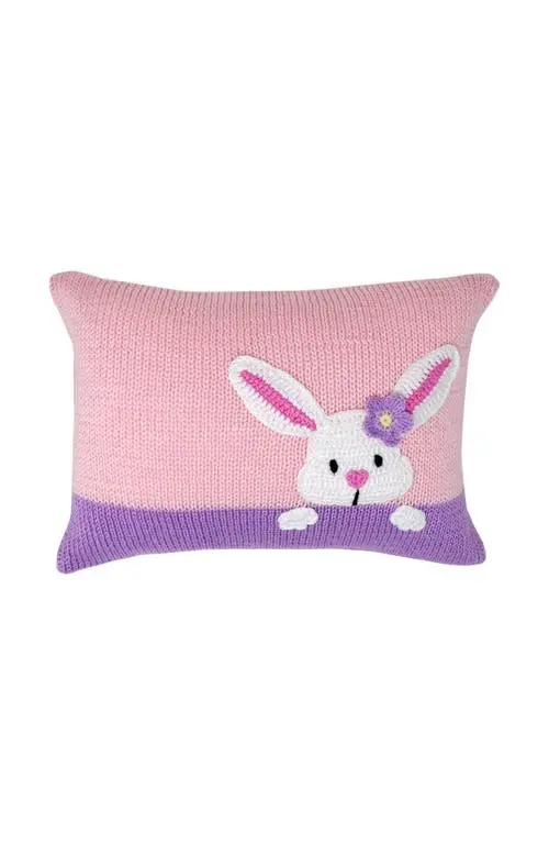 MELANGE COLLECTION Bunny Peekaboo Mini Pillow - Pink