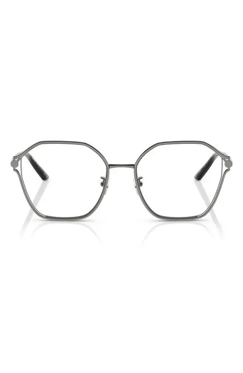 Versace 55mm Geometric Eyeglasses - Gunmetal