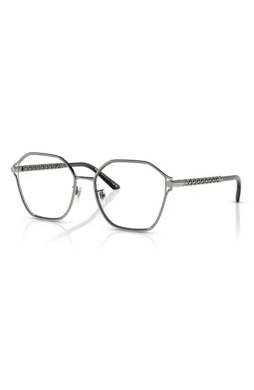 Versace 55mm Geometric Eyeglasses - Gunmetal