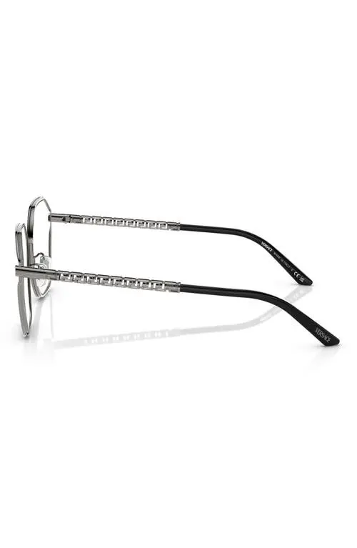Versace 55mm Geometric Eyeglasses - Gunmetal