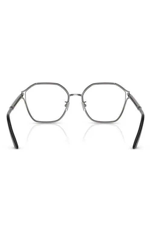 Versace 55mm Geometric Eyeglasses - Gunmetal