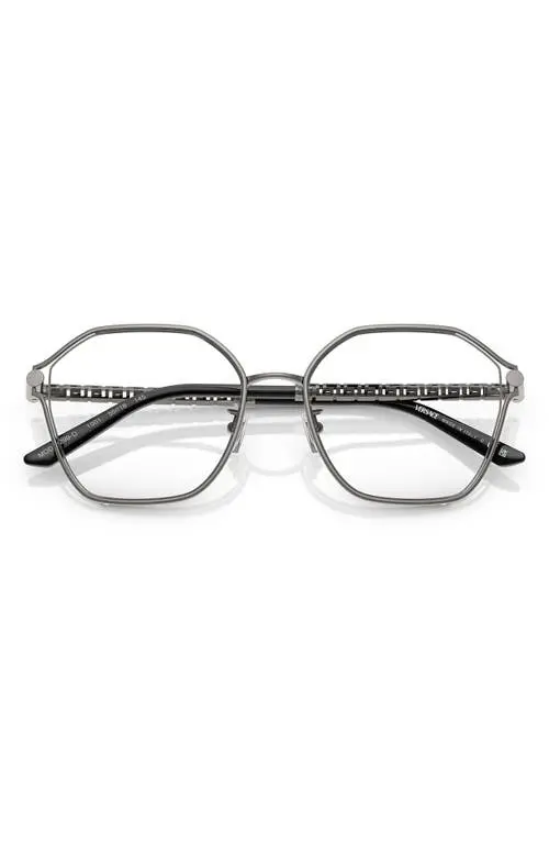 Versace 55mm Geometric Eyeglasses - Gunmetal