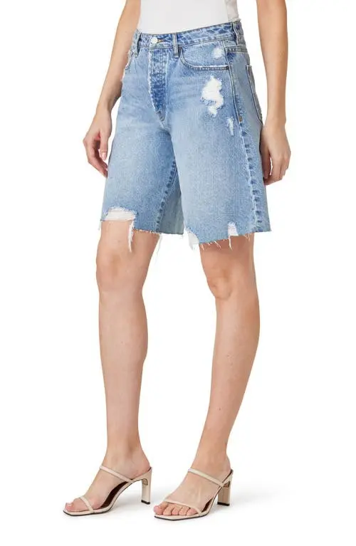 Habitual Easy Long Cutoff Denim Shorts - Pacific