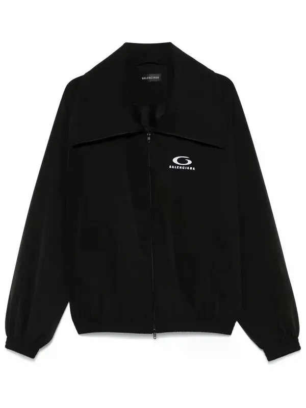 Balenciaga Logo-embroidered Jacket - Black