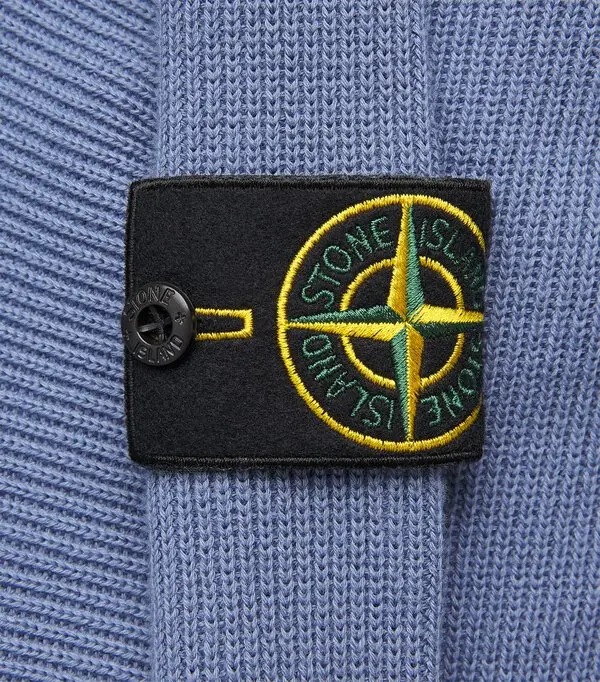 Stone Island Cotton Compass Crewneck Sweater - Blue
