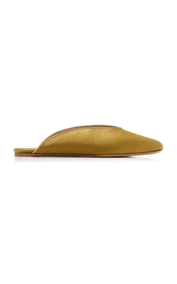 Le Monde Beryl Regency Silk-satin Mules
