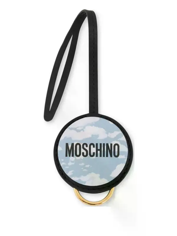 Moschino Logo-print Keyring - Black
