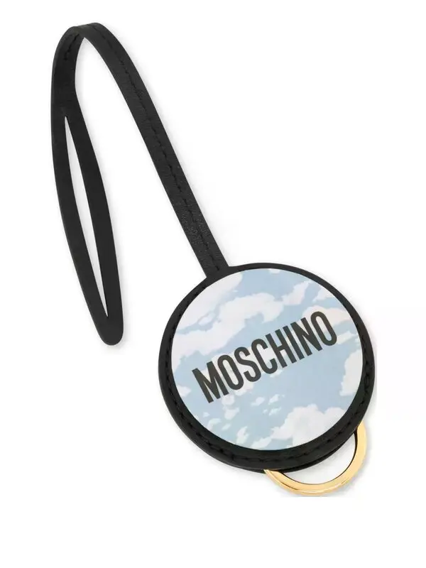 Moschino Logo-print Keyring - Black
