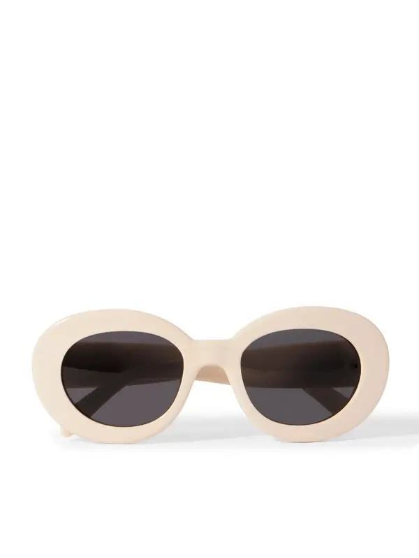 Celine Oval-frame Acetate Sunglasses - Neutrals