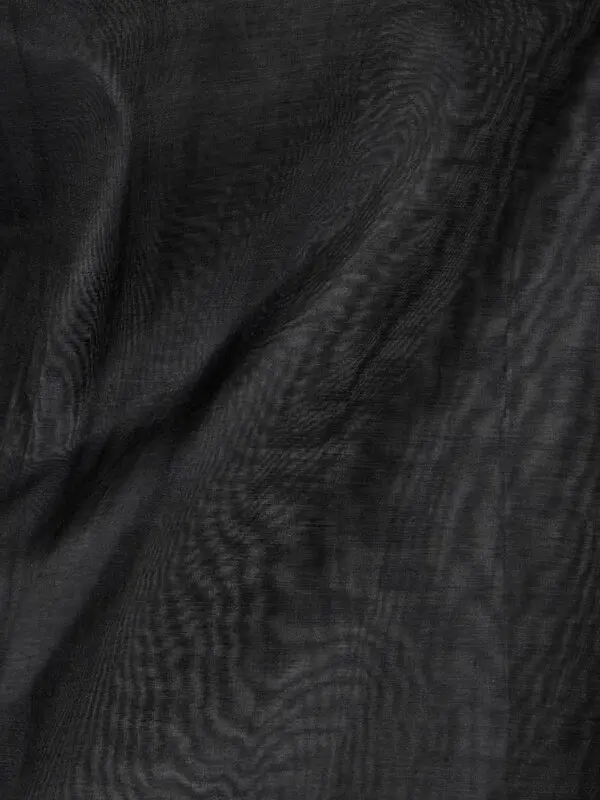 ST. AGNI Leather-trimmed Organic Cotton-blend Tulle Maxi Skirt