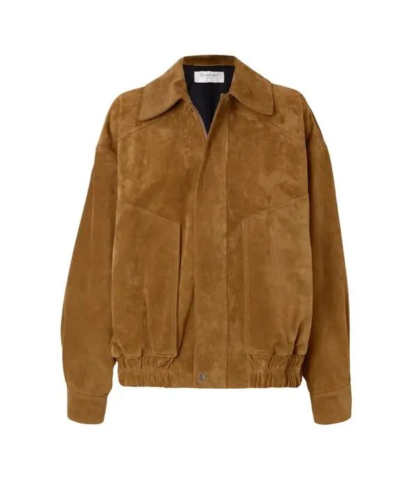 Saint Laurent Suede Jacket - Brown