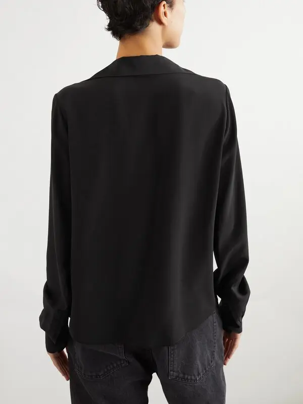 Saint Laurent Silk Crepe De Chine Blouse