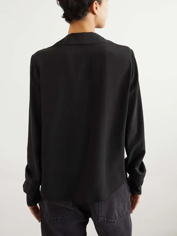 Saint Laurent Silk Crepe De Chine Blouse