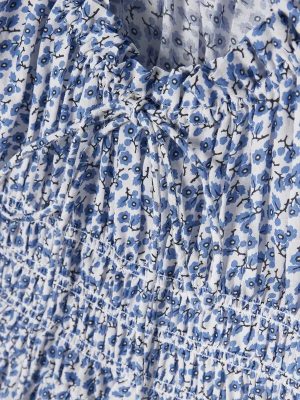DEn Organic Cotton-Blend Ischia Maxi Dress - Blue - 30% Off | Editorialist