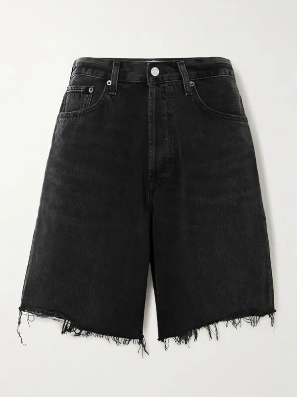 AGOLDE Indra Distressed Denim Shorts