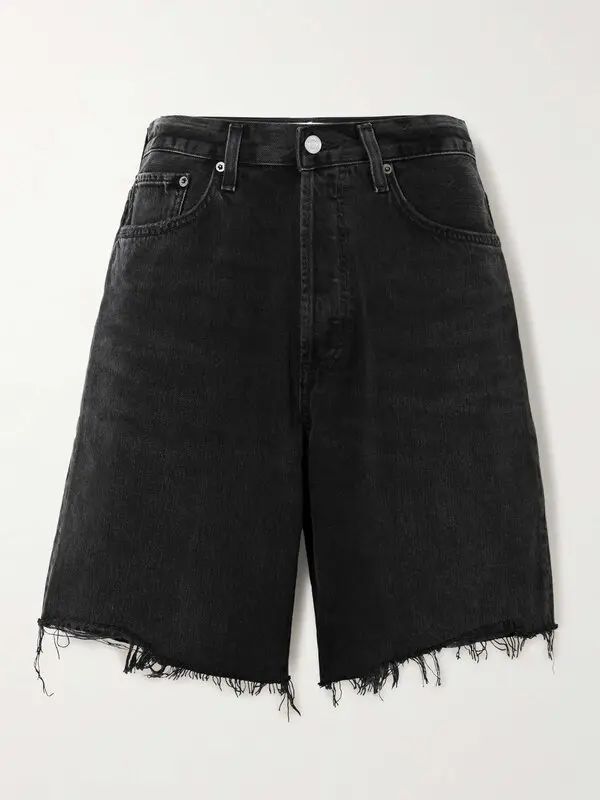 AGOLDE Indra Distressed Denim Shorts