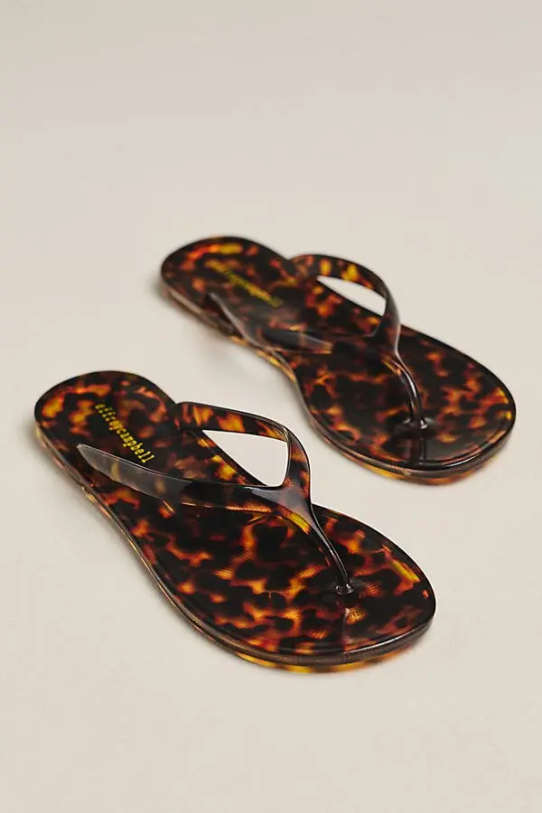 Jeffrey Campbell Beach Jelly Flip Flops - Tortoise