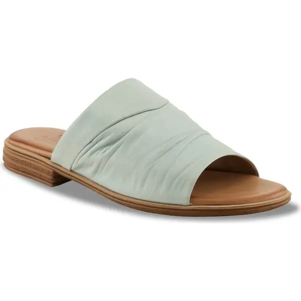 SPRING STEP SHOES Jaleel Leather Slide Sandal - Mint Green