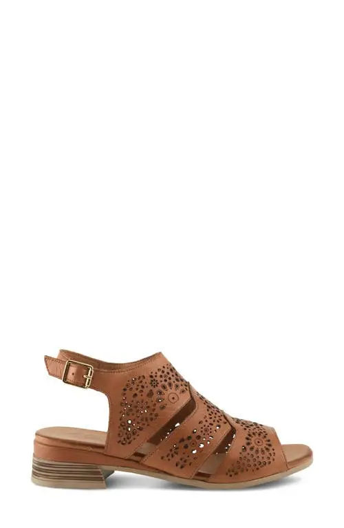 SPRING STEP SHOES Plasma Ankle Strap Leather Sandals - Camel
