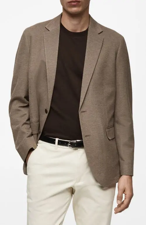 Mango Slim Fit Textured Cotton-blend Sport Coat