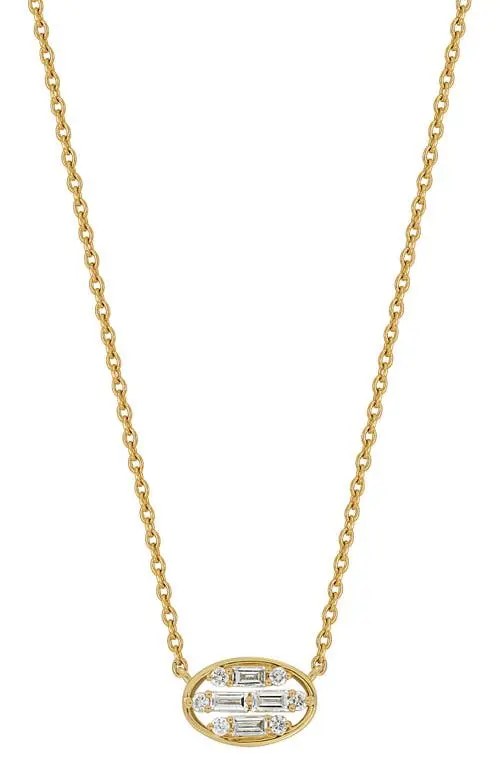 Bony Levy Mika Oval Diamond Cluster Bar Necklace - 18k Yellow Gold